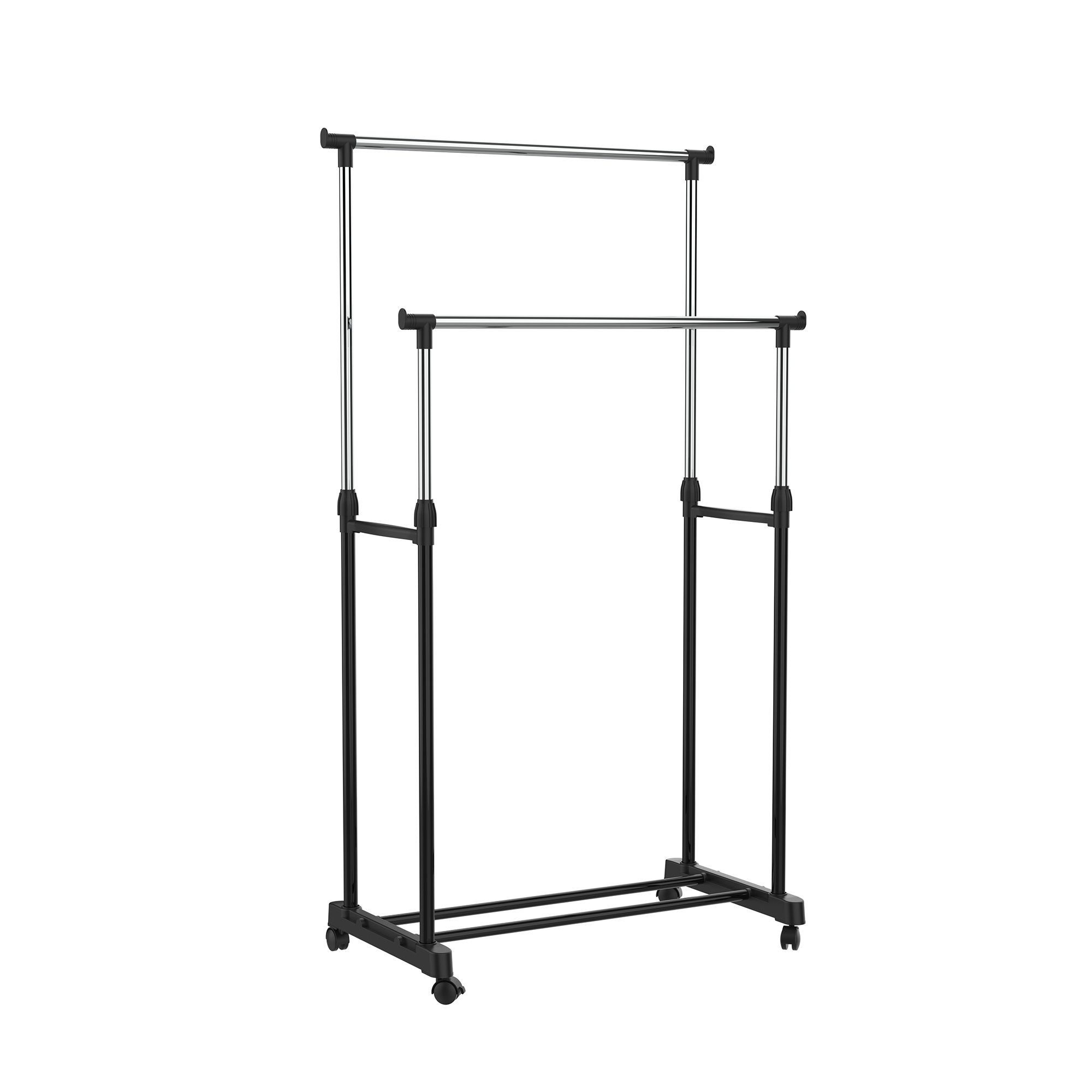 Adjustable Double Rail Garment Rack with Wheels,Garment Racks