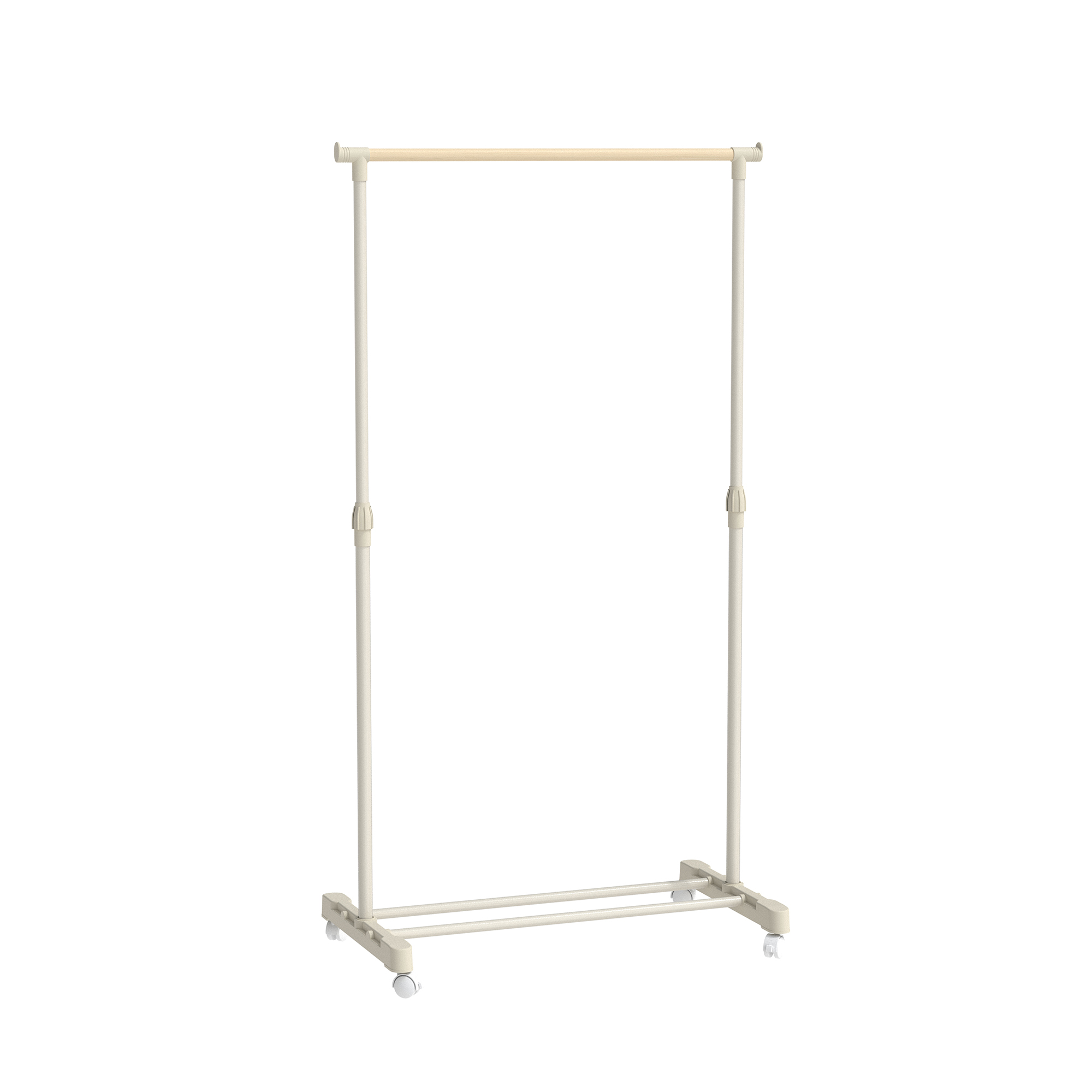 Adjustable Single Rail Garment Rack with Wheels,Garment Racks
