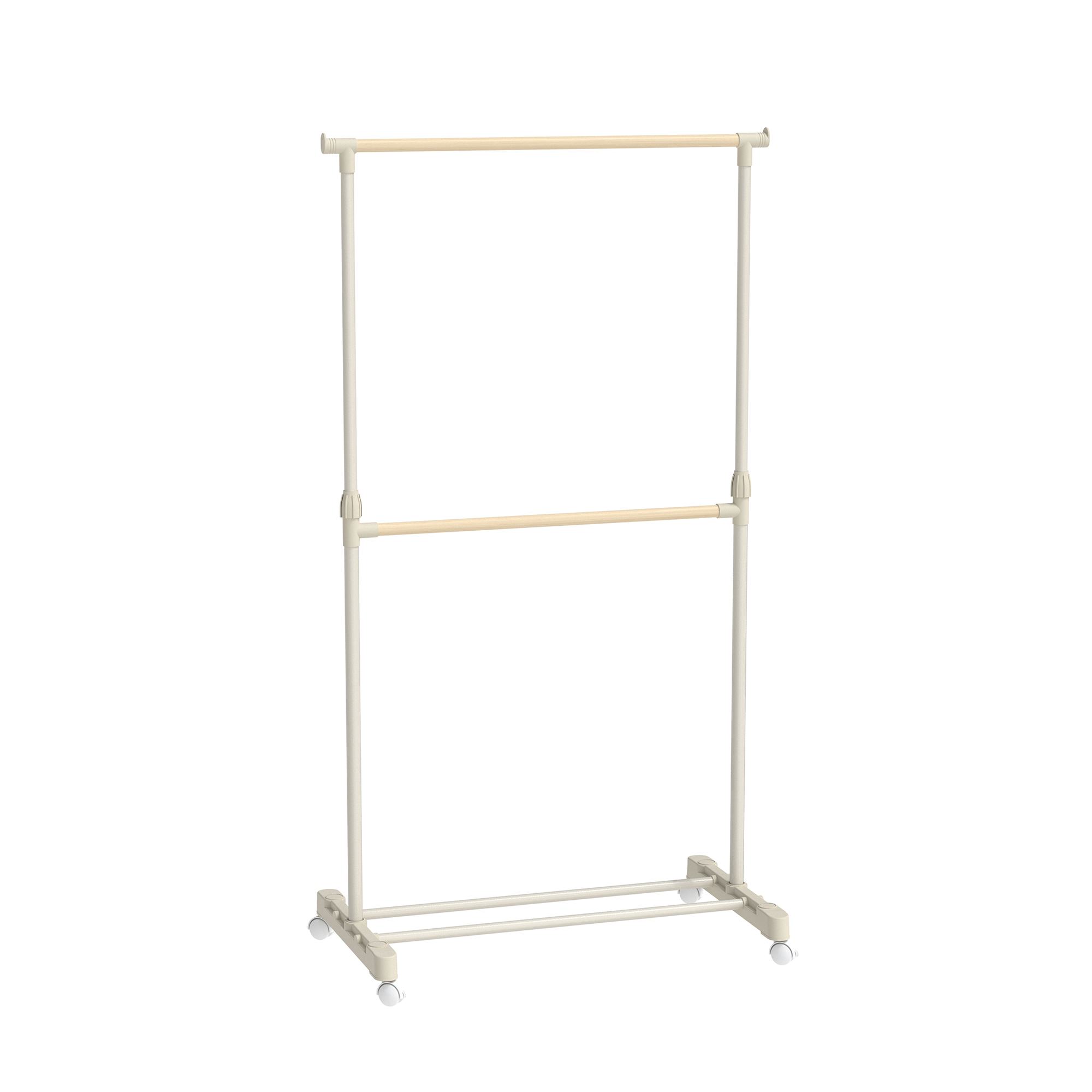 Adjustable Single Rail Garment Rack with Wheels,Garment Racks