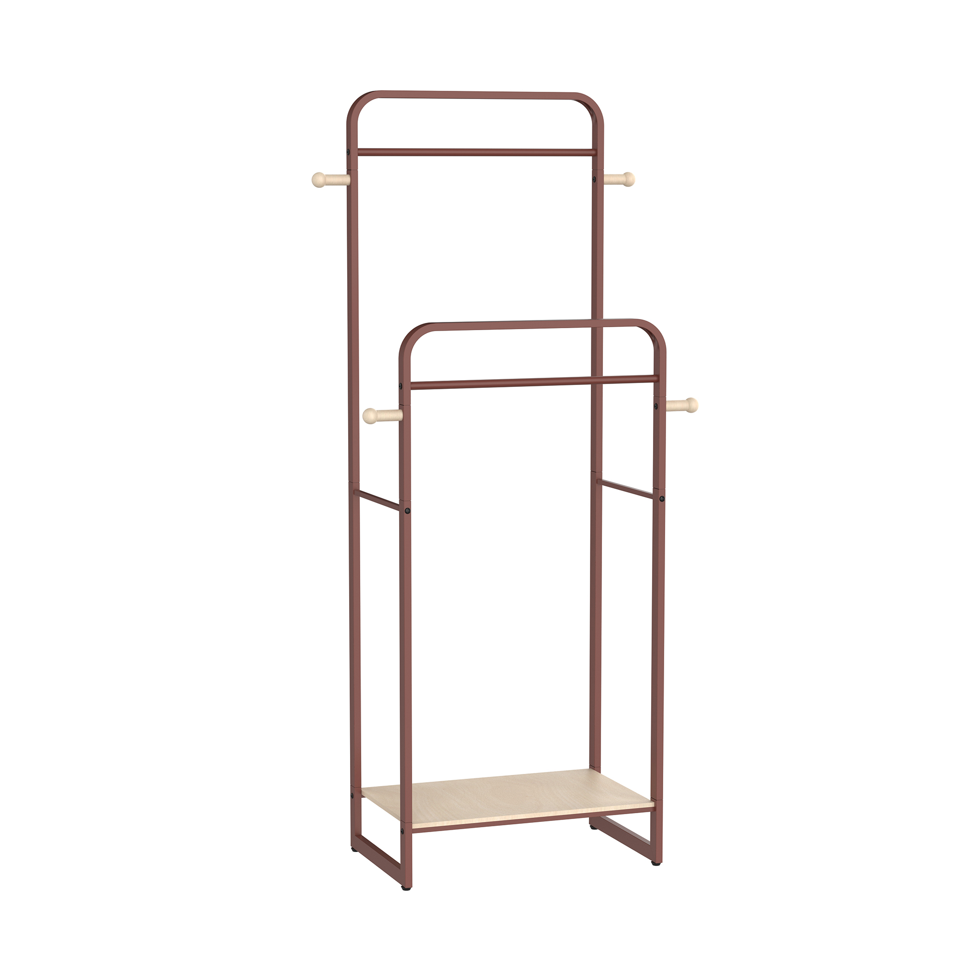 Double Pole Garment Rack with MDF Shelf,Garment Racks